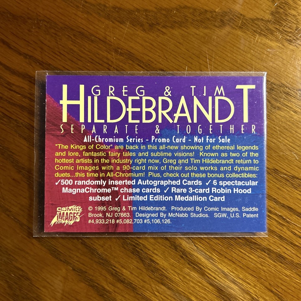 1995 COMIC IMAGES - GREG & TIM HILDEBRANDT SEPERATE & TOGETHER CHROME ...