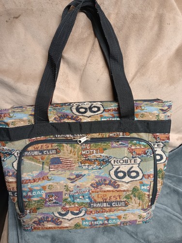 Bovano USA Route 66 The Mother Road Tapestry Tote Bag Purse | eBay