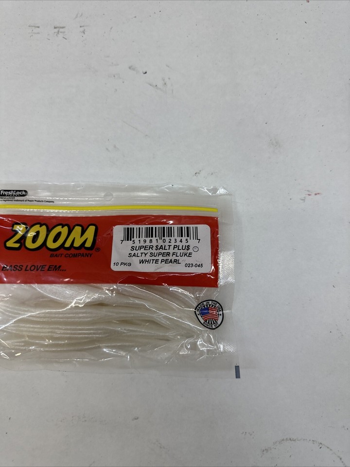 Zoom Super Fluke 5.25 Inch 10 Pack Zoom Soft Body Swim Bait Plastic ...