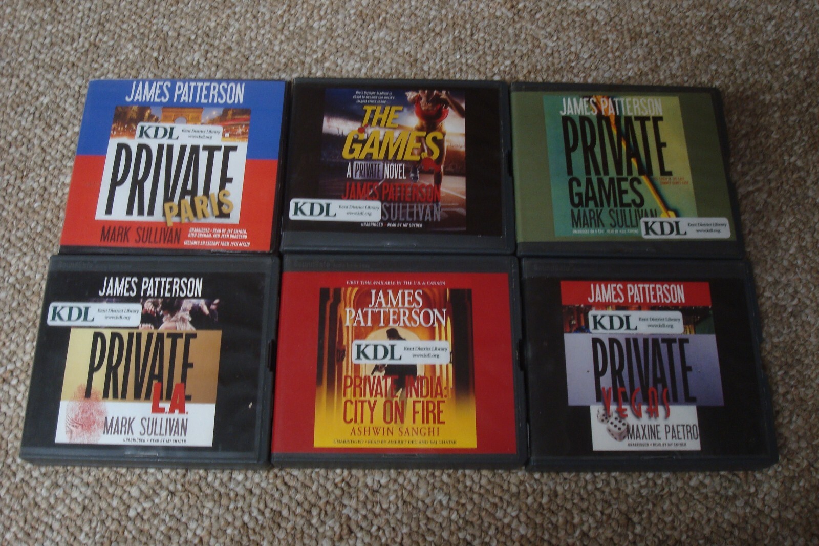 Lot of 6 James Patterson Private Series CD Audiobooks. Paris, Games ...