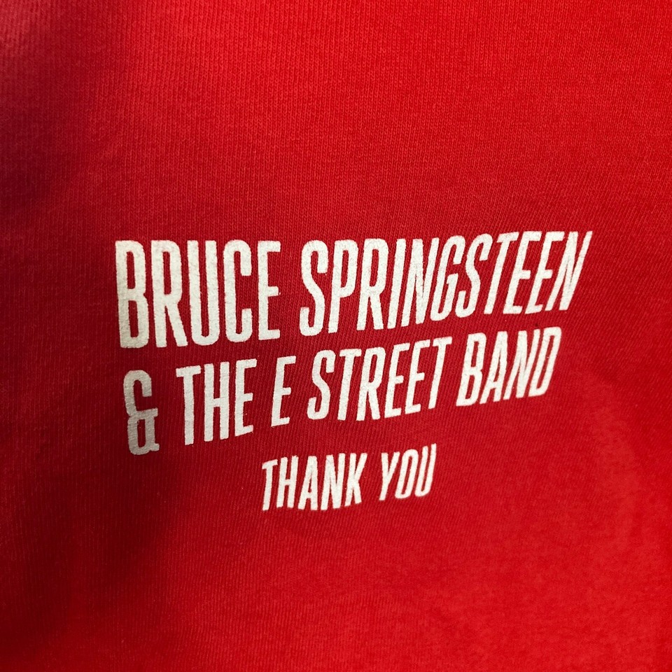 Bruce Springsteen crew thank you tour T-shirt XL Red The E Street Band ...