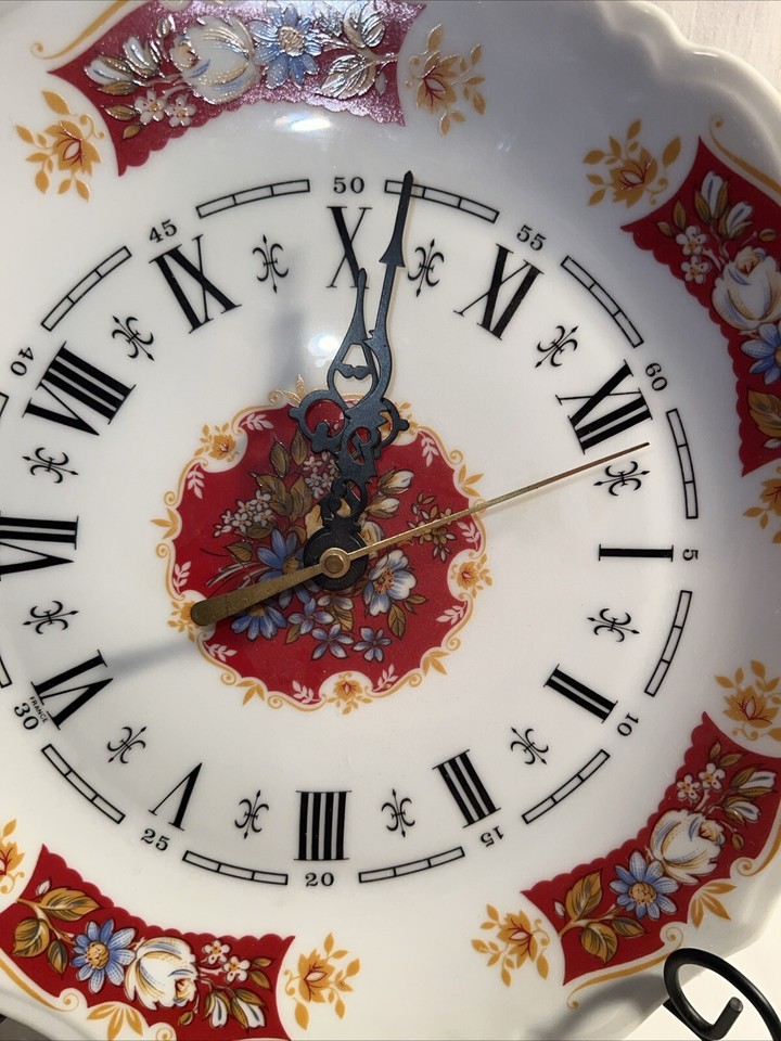 Limoges Dinner Plate Wall Clock, Tested, Works | eBay