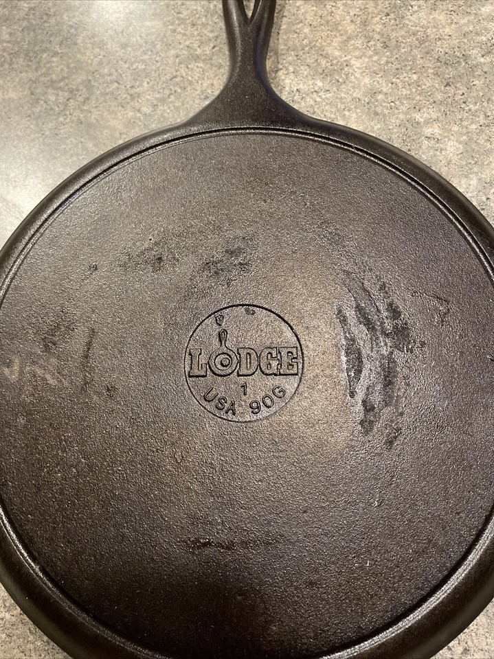 Lodge 90G 10 1/2” inch Old Style Cast Iron Griddle Skillet Made In USA ...