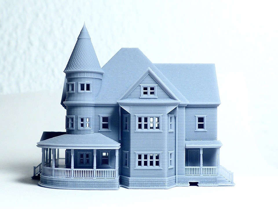 Z Scale House - Queen Anne style Victorian House 1:220 for Model ...