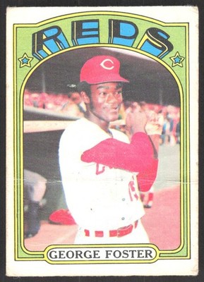 1972 Topps Vintage Baseball NM+ George Foster Crease Cincinnati Reds ...