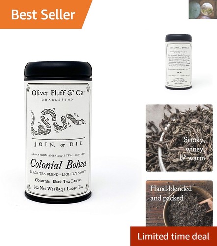Co. Colonial Bohea Black Tea - Smokey Luxury in Airtight 3 oz Matte Tin ...