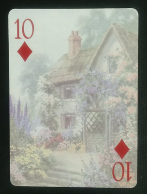Masterpiece Playing Card An Old-Fashioned Cottage 10 Diamonds | eBay
