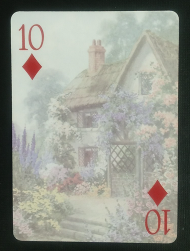 Masterpiece Playing Card An Old-Fashioned Cottage 10 Diamonds | eBay