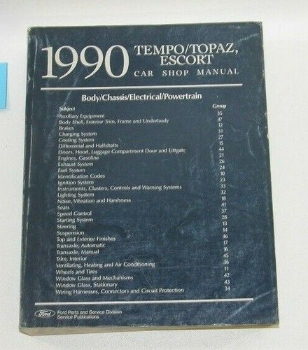 1990 Ford Tempo Mercury Topaz Escort Factory Service Manual | eBay