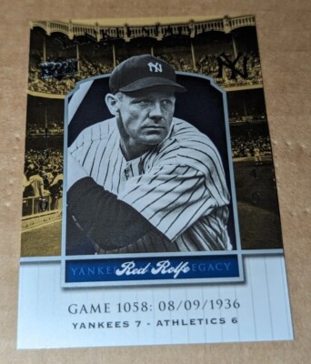 2008 UPPER DECK YANKEE STADIUM LEGACY # YSL1058 RED ROLFE NEW YORK ...