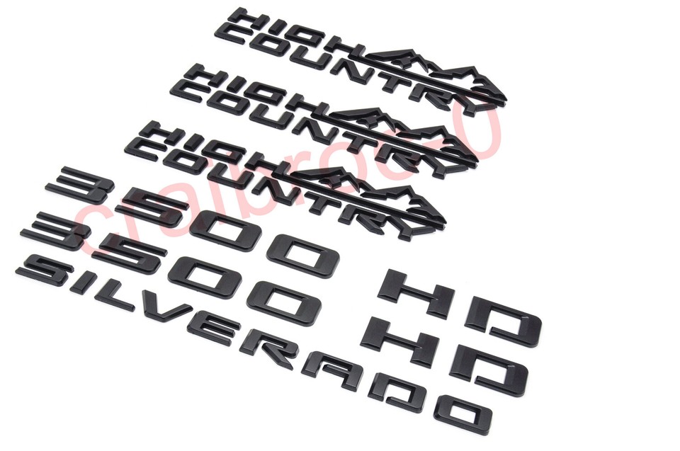 2019-2023 Chevrolet Silverado 3500 HD High Country Emblem Badge Kit ...