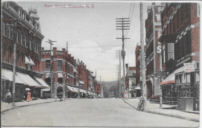 Oneonta, NY "Main Street, Oneonta, N.Y." Litho Color Postcard Stores ...