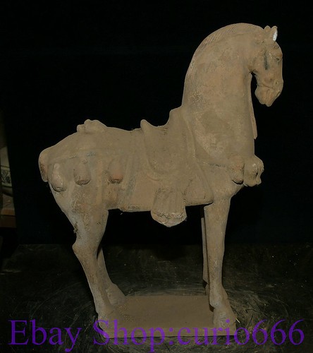16" Old China Tang Sancai Ceramics Dynasty Palace Stand Tang Horse ...