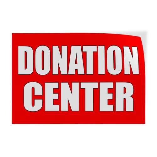 Decal Stickers Donation Center B Vinyl Store Sign Label Business | eBay