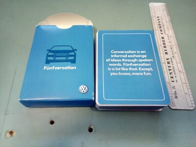 VW branded Funfversation Playing Cards | eBay