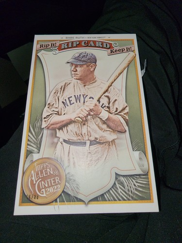 *Ripped* TOPPS ALLEN & GINTER BABE RUTH TRIPLE RIP CARD 66/88 BOXLOADER ...