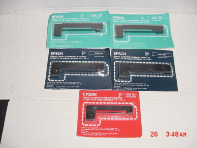 Epson ERC-09/ERC-05/ERC-22 Black/Purple POS Printer Ribbons - 5 packs ...