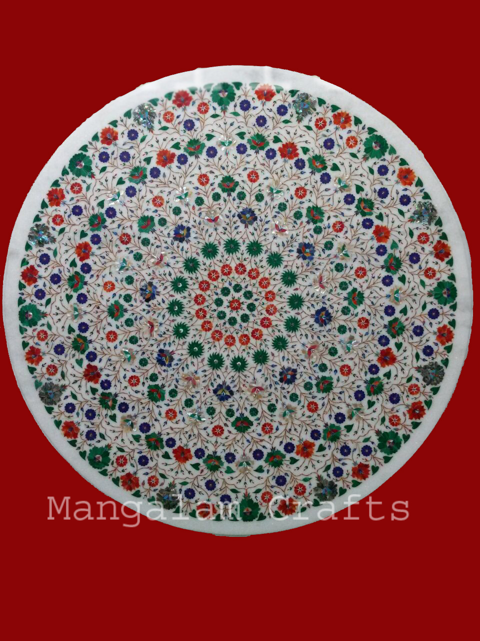 36 " Marbre Table Top Incrustation Pierre Handmade Art Maison De | eBay