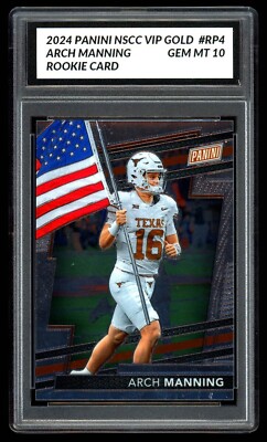 Graded 10 ARCH MANNING RC Rookie Card 2024 Panini National #RP4 VIP ...
