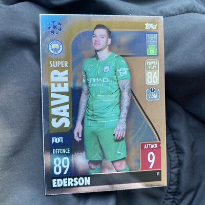Ederson 2021-22 Topps Match Attax UCL Europa Super Saver #11 FOIL Card ...