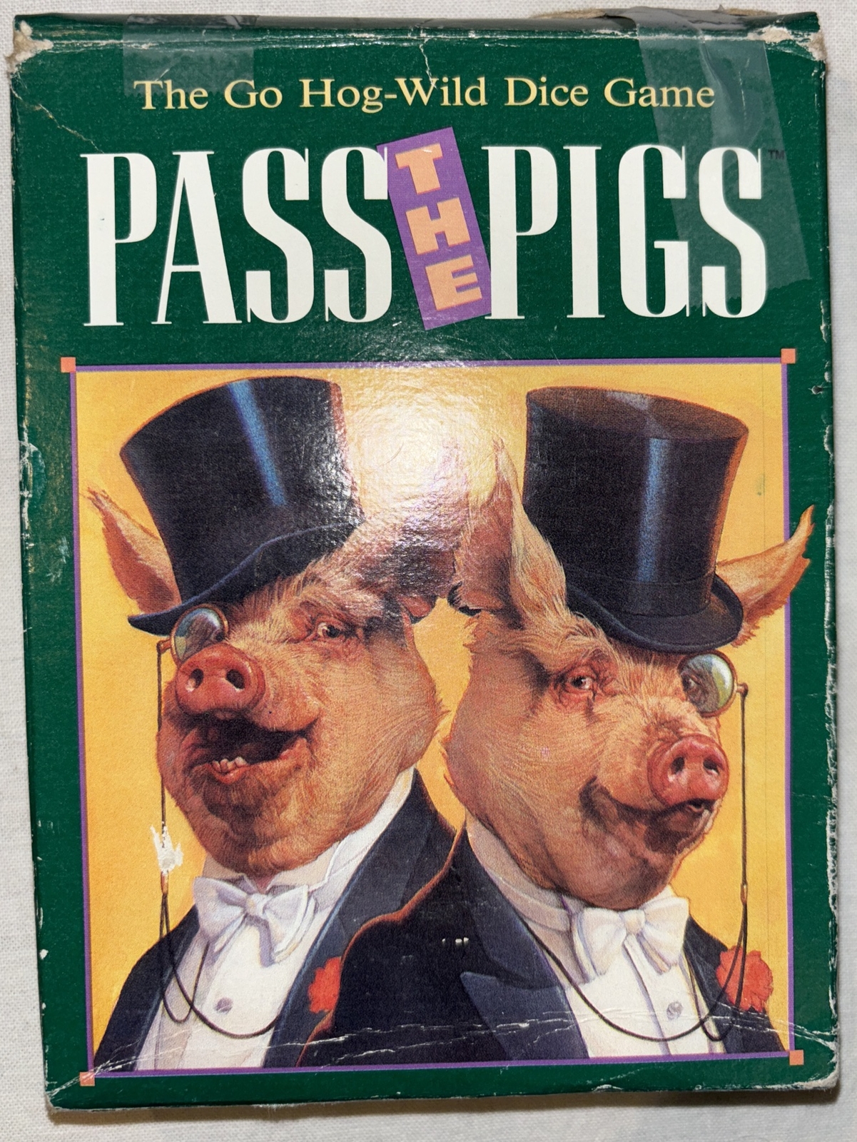 Vintage Milton Bradley 1992 Pass the Pigs Dice Game Original Box + Case ...