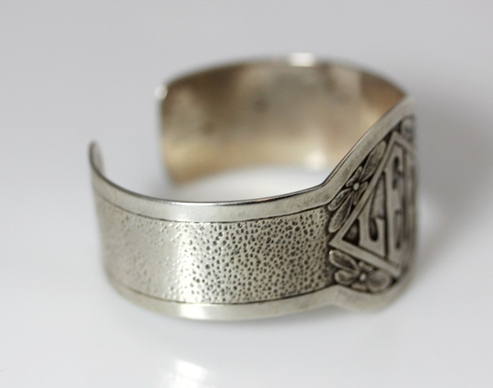 Beautiful Vintage Sterling Silver LEE Cuff Bracelet with Flowers 6 ...