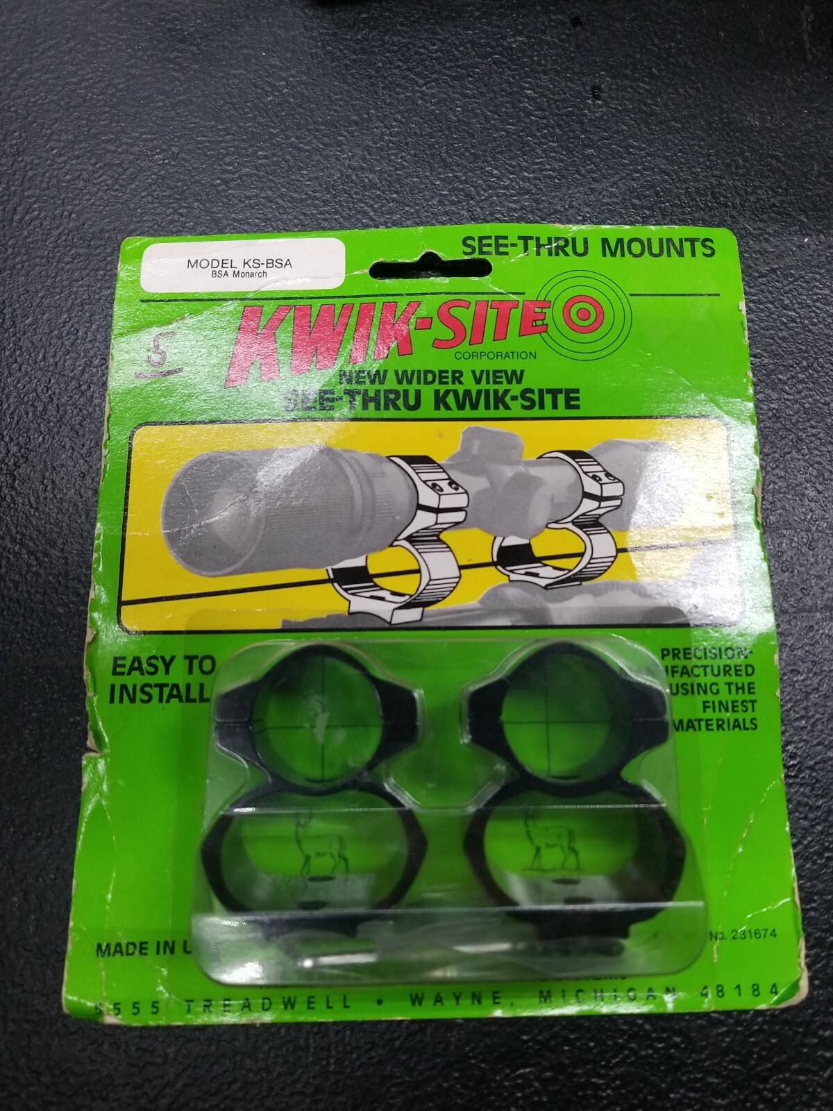 Kwik Site See Thru Scope Rings Mounts KS-BSA Monarch NEW old stock. | eBay