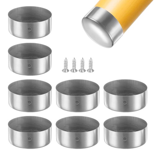 8-Pack Handrail End Caps, 50mm ID Stainless Steel Round End Cover ...