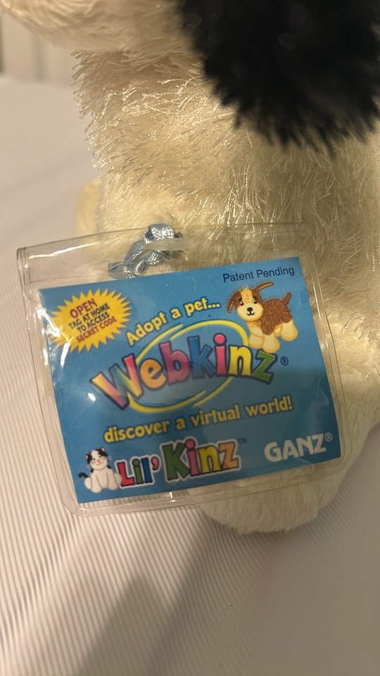Webkinz Lil’ Kinz Black and White Cheeky Dog - Sealed Code Included ...