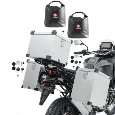 Panniers M11 2x40l for Royal Enfield Himalayan + top box 45l + inner ...
