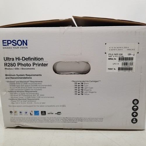 Epson Stylus Photo R280 Color Inkjet Printer for sale online | eBay