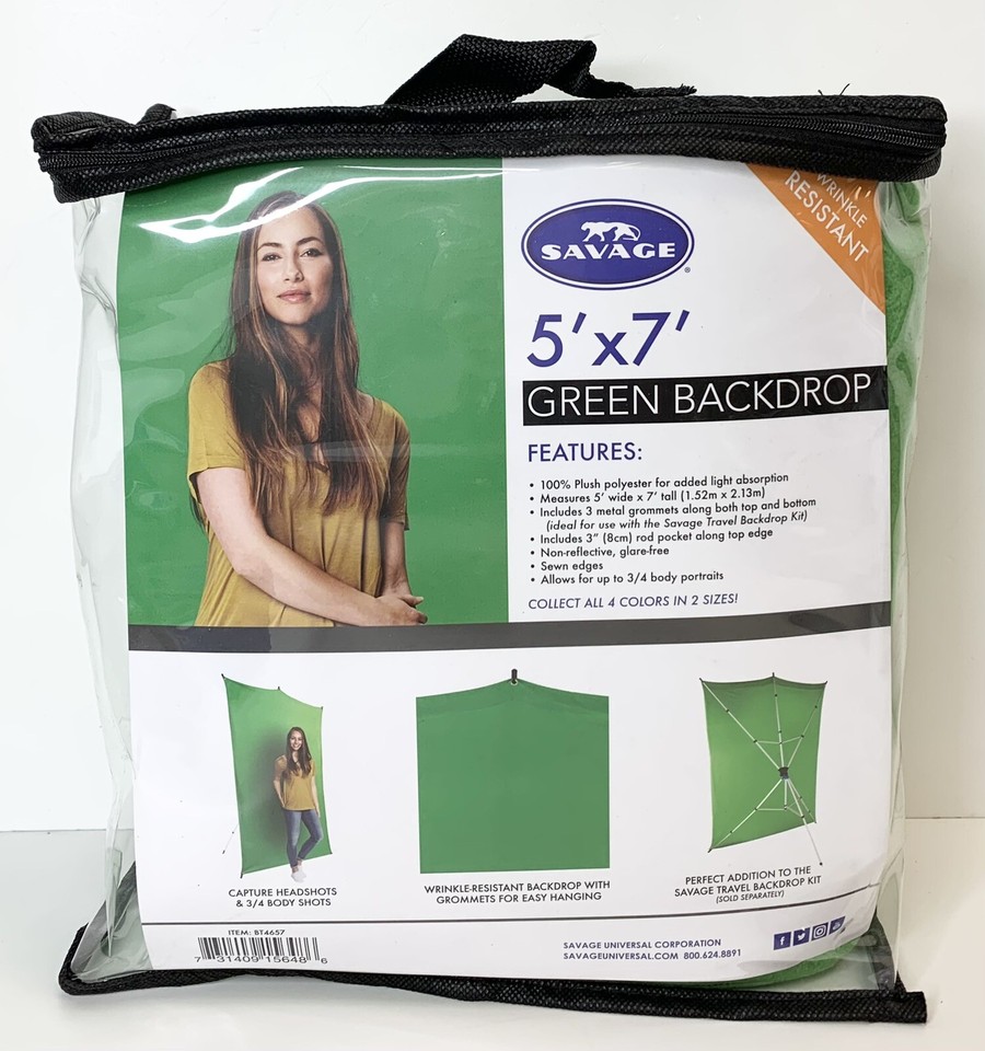 Savage Universal - 5' x 7' Photo Backdrop - Chroma Green | eBay