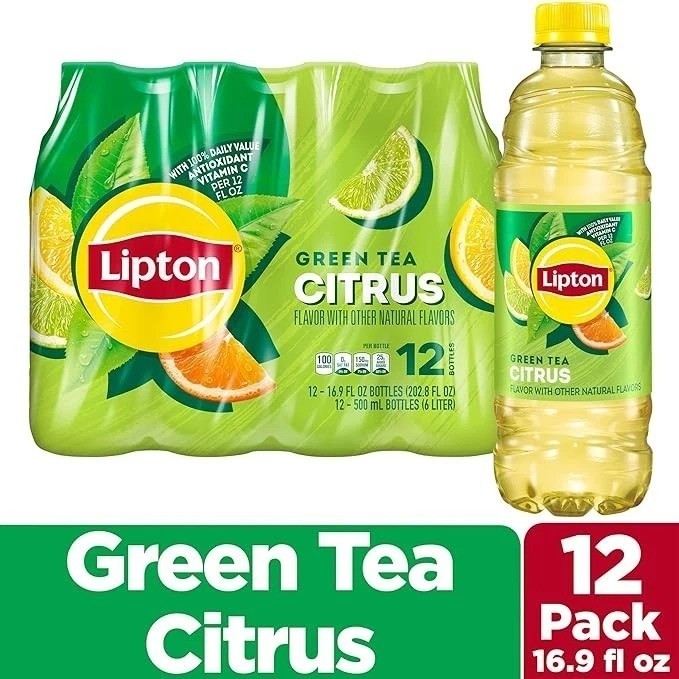 Lipton Green Tea Citrus, 16.9 Fl Oz Bottles (Pack of 12) | eBay