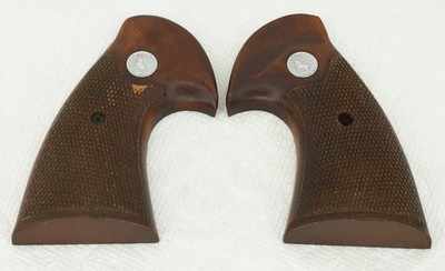 Original Vintage Colt Python Wood Grips – Silver Medallion | eBay