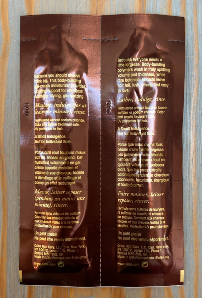 Oribe Magnificent Volume Shampoo & Conditioner samples 7ml / 0.23oz ...