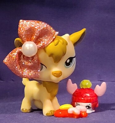 Littlest Pet Shop Authentic #1316 Tan Brown Billy Goat Teal Dot Eyes ...