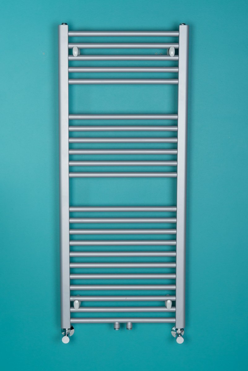 Heated Straight Style Bathroom Towel Radiator White Grey Silver 500 ...