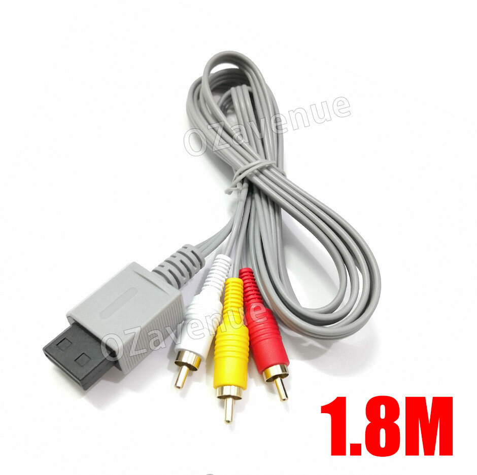 Audio Video RCA AV cable cord lead composite Nintendo Wii, Wii U, Wii ...