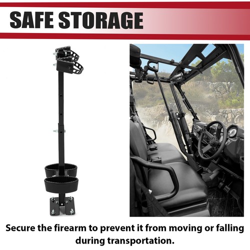 Adjustable Vertical Gun Rack For Rifle Shotgun Firearm Holder UTV Floor ...