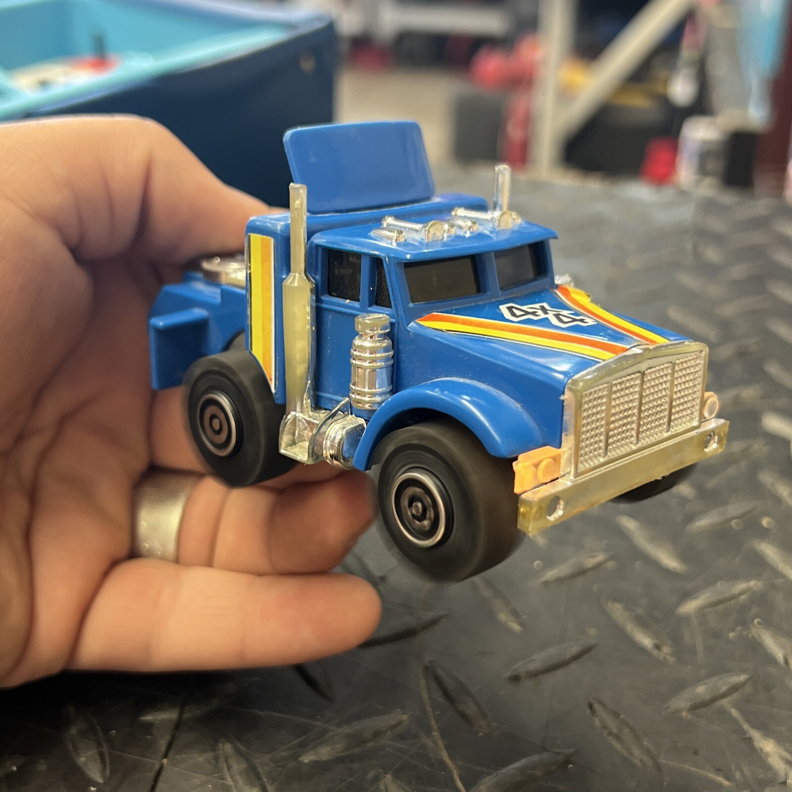 Vintage 1981 LJN Toys Rough Riders 4x4 Blue Semi Truck *FULLY ...