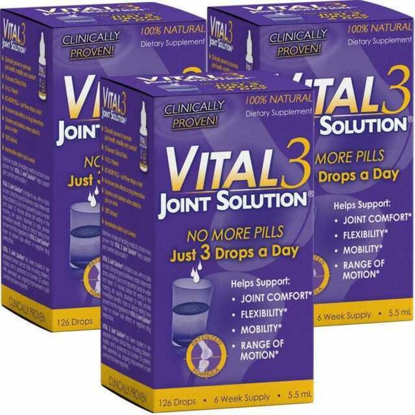 Vital 3 Joint Solution Liquid Clinically Proven - Pack of 3 Bottles for ...