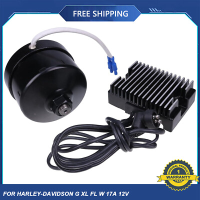 For Harley-Davidson G XL FL W 17A 12V Alternator Generator Conversion ...