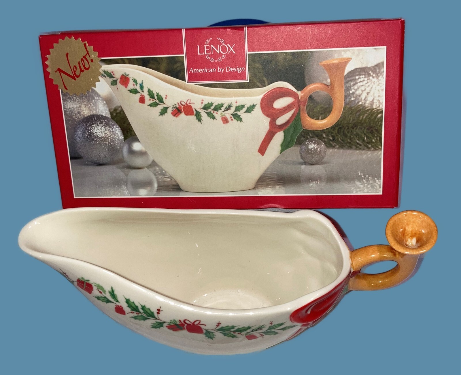 Lenox Holiday Inspirations and Illustrations Gravy Boat | eBay