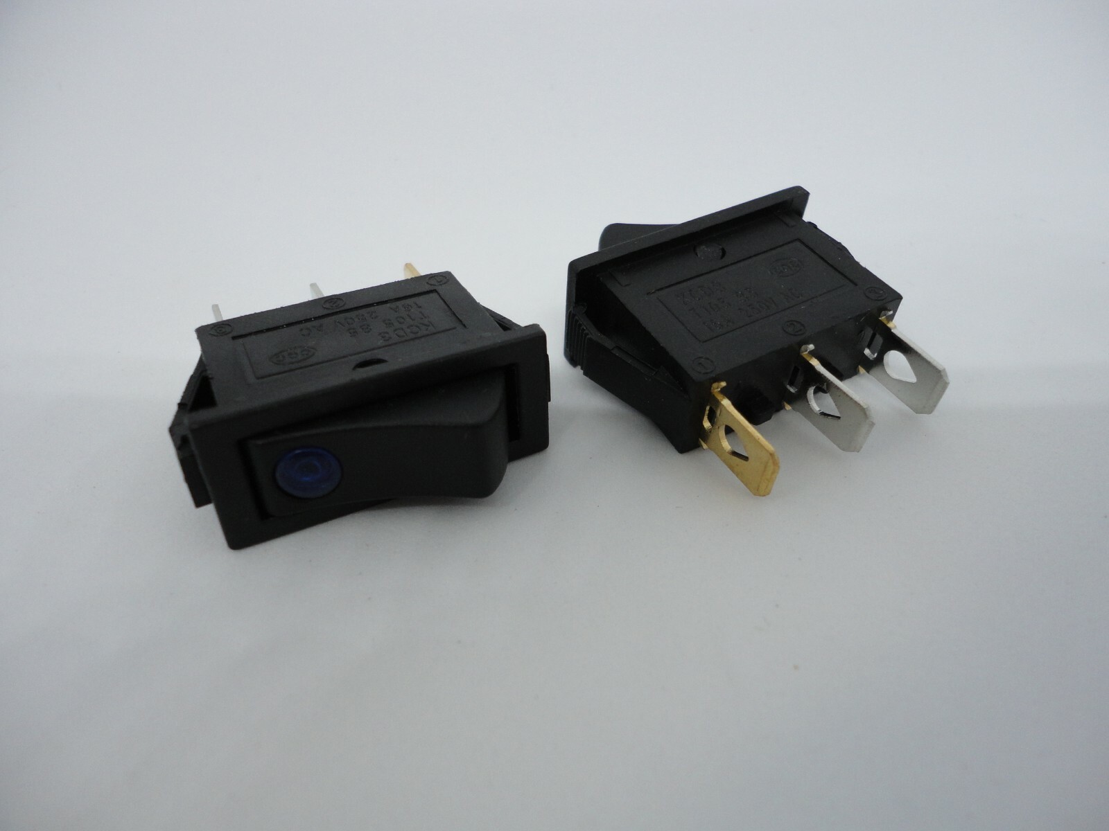 2 Pcs Pack Lot KCD3 T105 85 16A 250V AC F 19 LED Power Button Rocker ...