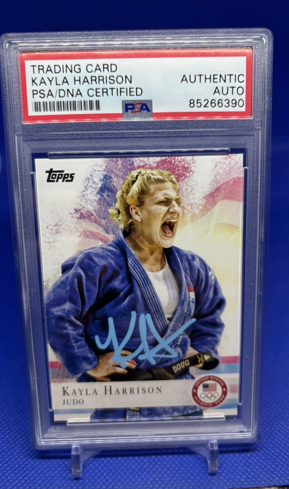 2012 Topps USA Olympics #13 Kayla Harrison Rookie RC PSA Signed ...