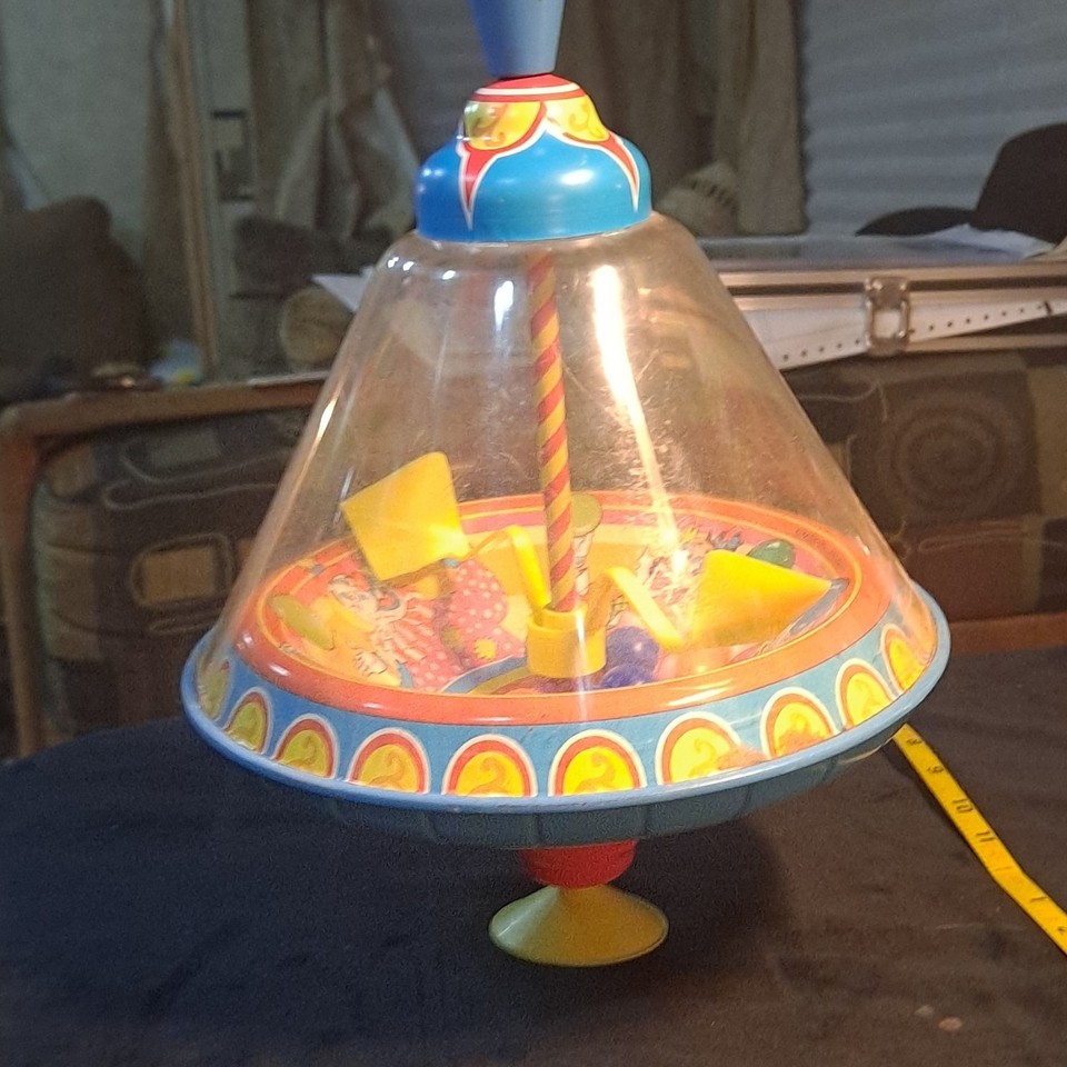 Ohio Art Vintage Spinning Top Toy with Clown Graphics for Ages 3-11 ...