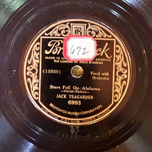 Bruns 6993 Jack Teagarden STARS FELL ON ALABAMA Jazz E 78rpm 1934 Benny ...