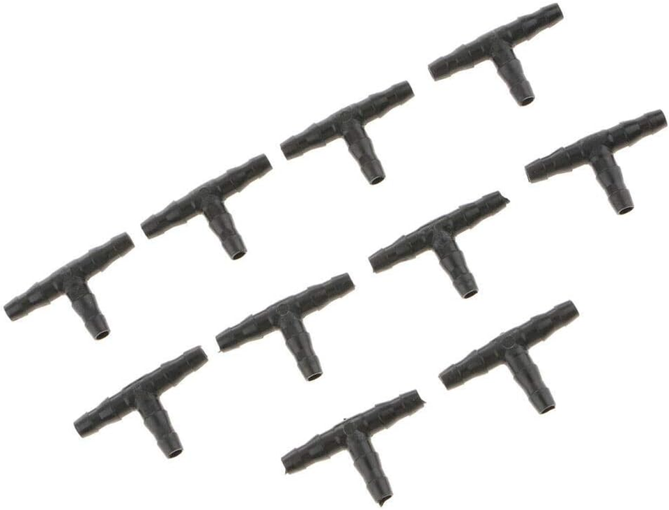 10PCS Micro Drip Irrigation System Dripper Tee Pipe Barb Hose Watering ...