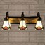 Tiffany Bathroom Vanity 3 Light Fixture Vintage Stained Glass Wall ...