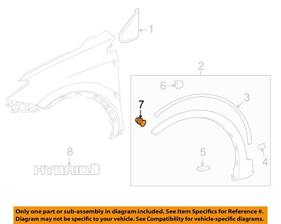 Toyota OEM Wheel Fender Flare Molding Clips 7586768010 NIP (17 pieces ...